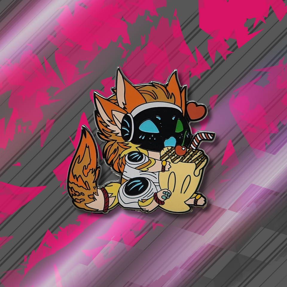 Atlas The Protogen Milkshake Pin -- 2" Enamel Pin – BossMonsta