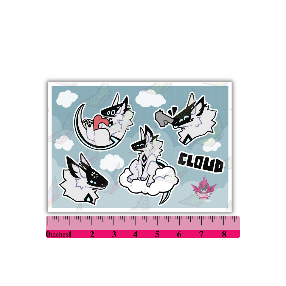 Mantled Beast "Cloud" - Glossy Sticker Sheet – BossMonsta